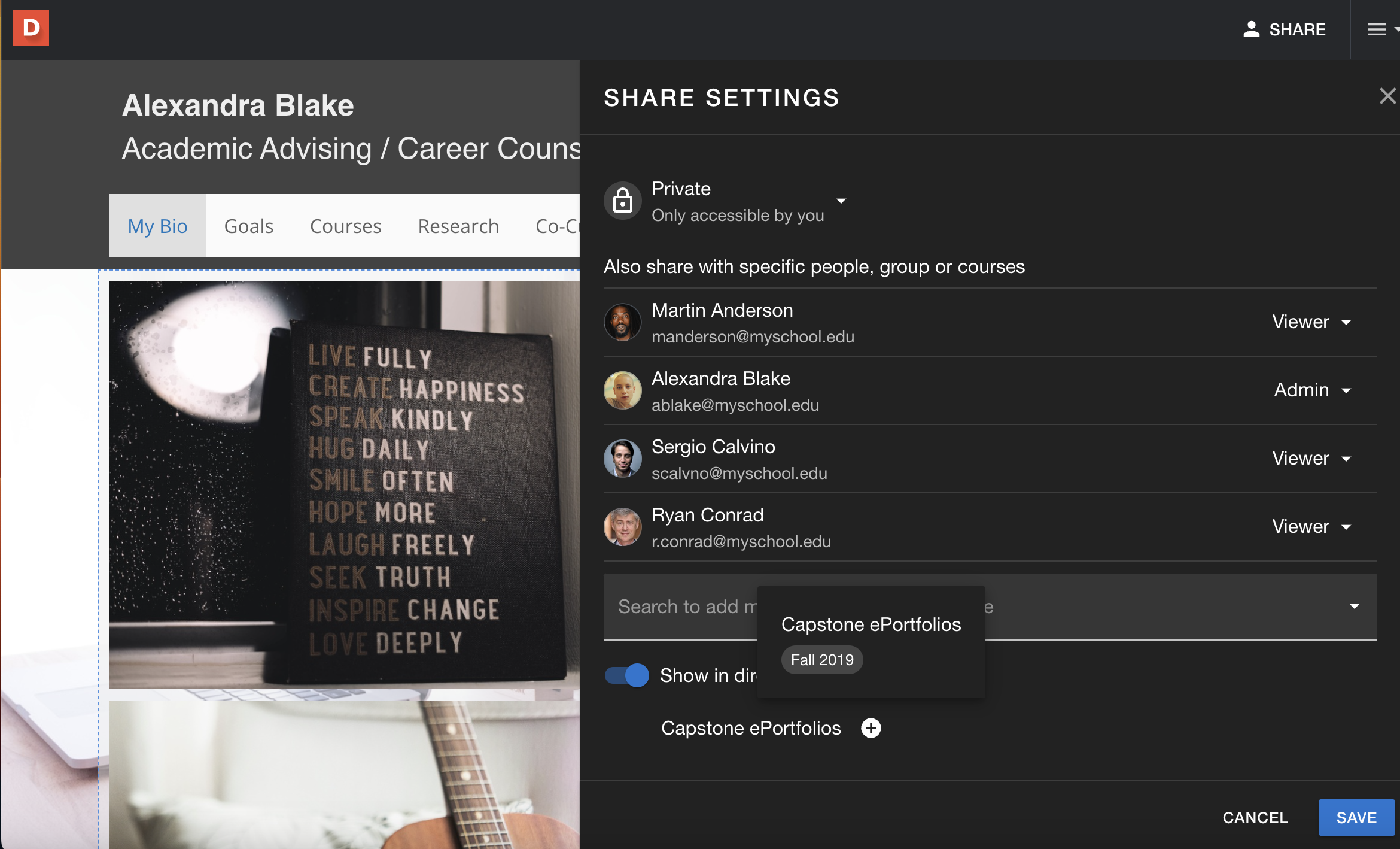 Create and use ePortfolio categories – Digication Help Desk