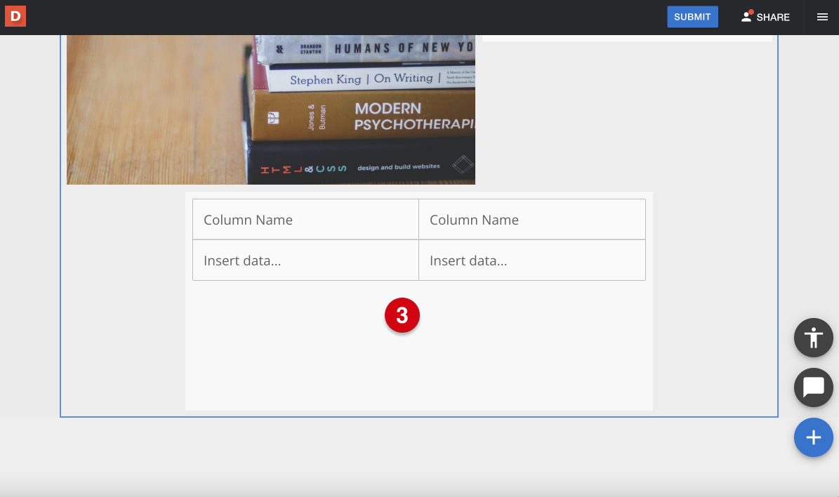 Table modules – Digication Help Desk