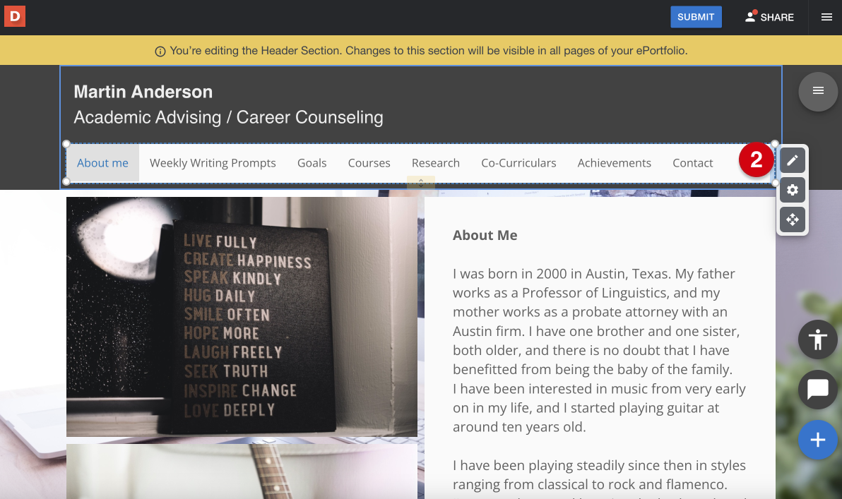 Add or manage Pages – Digication Help Desk