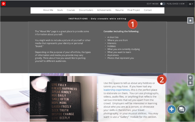 Student Guide to Understanding Templates – Digication Help Desk