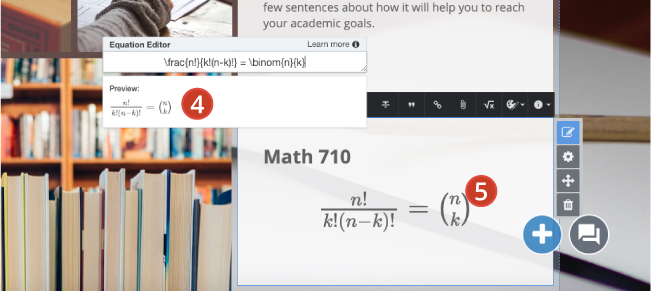Adding and Editing Equations – Digication Help Desk