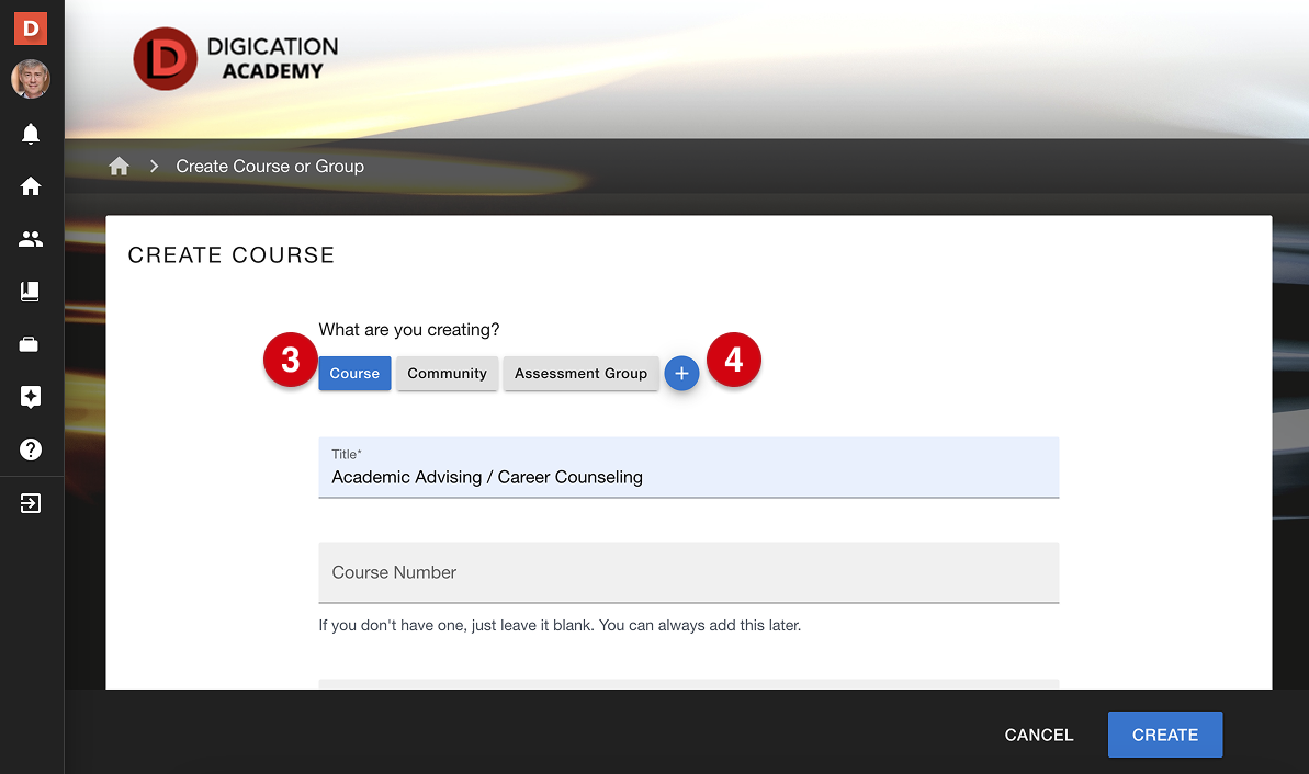 Create Edit Or Delete Courses Digication Help Desk
