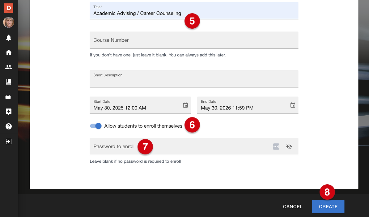 Create Edit Or Delete Courses Digication Help Desk